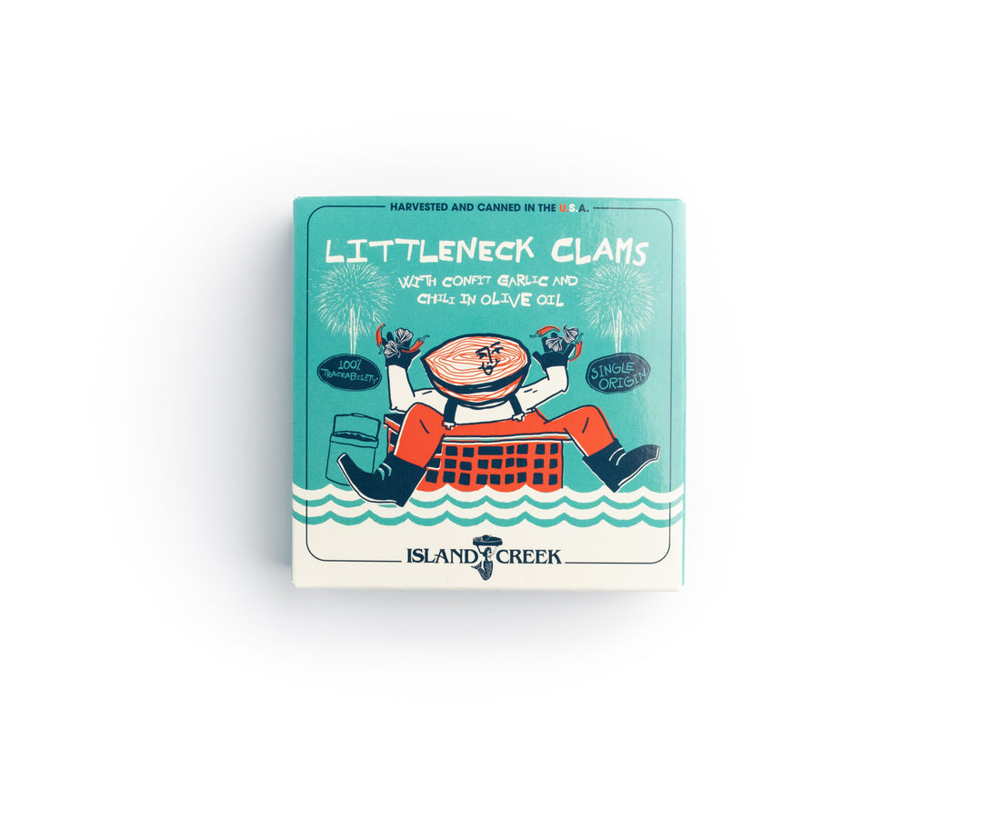 Island Creek Littleneck Clams with Confit Garlic, Chili & Olive Oil - Island Creek Oysters | Buy ...