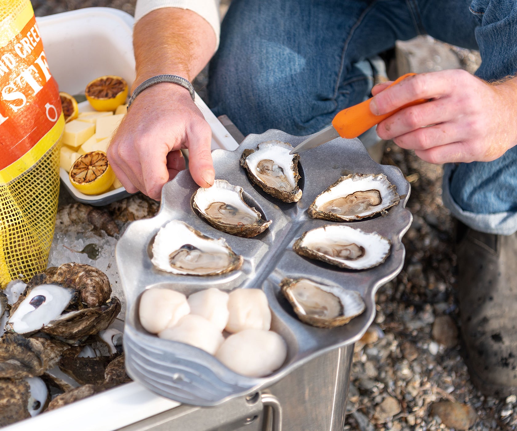 how to cook oysters on a griddle